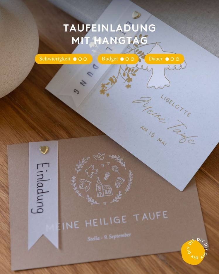 7 einfache DIY-Ideen für eure Taufe